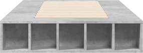 Rám postele betonově šedý 75 x 190 cm kompozitní dřevo 3280534