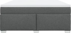 Box spring postel s matrací tmavě šedá 180x200 cm textil 3285152