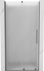 Mexen Velar, posuvné sprchové dveře do otvoru 120 cm, 8mm sklo námraza, broušený grafit, 871-120-000-31-95