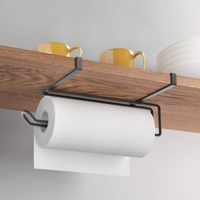 METALTEX Závěsný kovový držák na utěrky, Easy-Roll · LAVA, černý,  35 x 18 x 10 cm