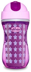 Chicco Hrneček Sport termo s brčkem 266 ml, 14 m + Růžový