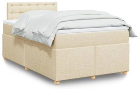 Box spring postel s matrací krémová 120x200 cm textil 3286666