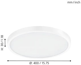 Eglo 97262 - LED Stropní svítidlo FUEVA 1 1xLED/25W/230V bílá kulatý 2500 lm