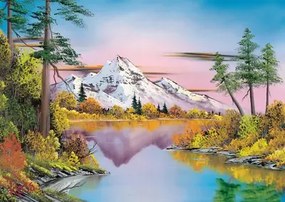 SCHMIDT Puzzle Bob Ross: Odrazy / 1000 dílků / 69,3 x 49,3 cm