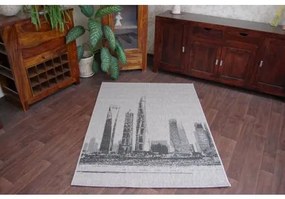 koberec SIZAL FLOORLUX 20240 stříbro / černý velikost 200x290 cm | krásné koberce cz