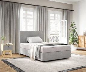 Boxspring postel Dream-Well 120x200 cm manšestr stříbrošedá