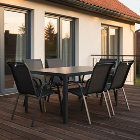 Vikio Venkovní zahradní set 140x80 pro 6 osob DK304-140 antracit