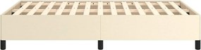Rám postele bez matrace krémový 120x190 cm umělá kůže 3269647