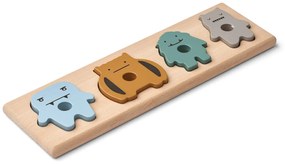 LIEWOOD Dětská vkládačka Suki Puzzle Blue Fog multi mix, multi barva, dřevo