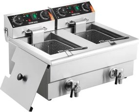 Komerční elektrická fritéza Stolní fritéza s dvěma nádržemi 6000 W