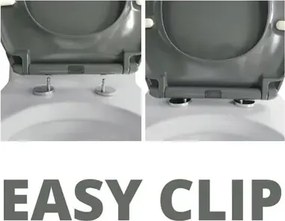 Spirella EASY CLIP WC prkénko šedé / duroplast Thermodur