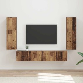 Sestava TV skříněk 4 ks Staré dřevo Kompozitní dřevo 3409040