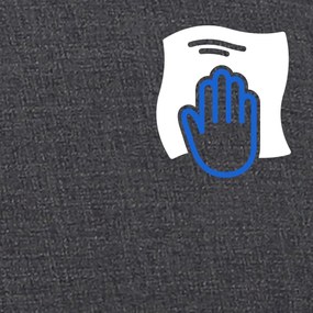 Houpací křeslo židle Morelia - látka, dřevěné nohy ořech - Tmavě šedá