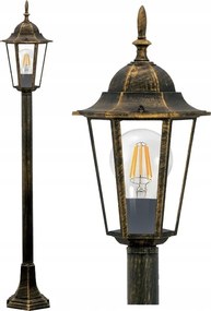 Stojací zahradní lampa Sloupek Lucerna E27 Led 110 cm Retro