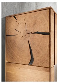 Skleněná komoda masiv divoký dub Natalie