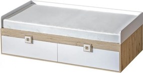 Casarredo - Komfort nábytek Dětská postel NIKO 14, 90x200 s úložným prostorem, dub jasný/bílá