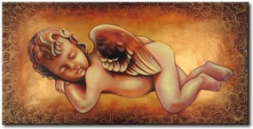 Obraz Spící anděl (1 díl) - náboženský motiv se siluetou
