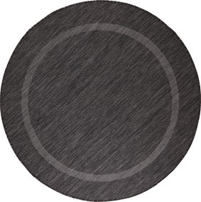 Ayyildiz, Kusový koberec Relax 4311 Black kruh, 200x200 (průměr) kruh, černá, chodba / předsíň