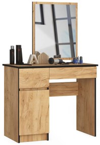 Ak furniture Kosmetický stolek se zrcadlem P-2/SL dub craft  levý