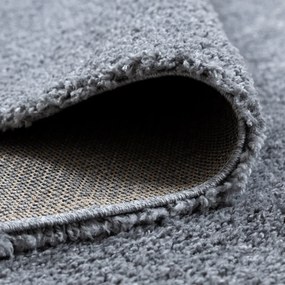 Dywany Łuszczów, Kusový koberec Berber 9000 light grey, 80x150, šedá, obývací pokoj