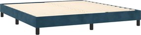 Box spring postel s matrací tmavě modrá 180x200 cm samet 3144349