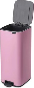 Růžový nášlapný ocelový odpadkový koš 30 l Bo – Brabantia