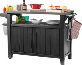 Keter Multifunkční zahradní grilovací stolek UNITY XL 207 l grafit, 134 x 52 x 90 cm
