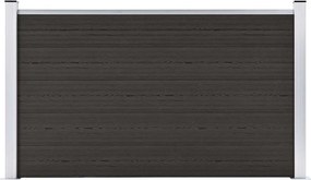 Plotový dílec WPC 180 x 105 cm černý 148975