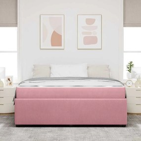 Rám postele Růžová 180 x 200 cm textil 3398430
