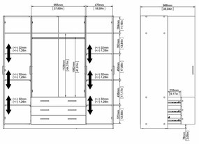 Tvilum Šatní skříň Spike 086 šedá