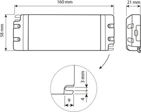 Nábytkový LED napájecí zdroj McLED 24VDC 40W 1,65A ML-732.071.11.1