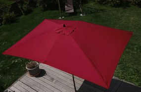 Slunečník Florida 2x3m - polyester/dřevo 6kg - bordeaux