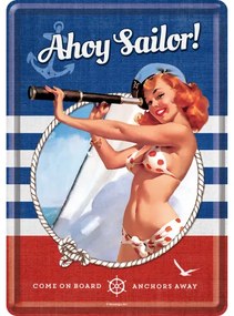 Postershop Plechová pohlednice - Ahoy Sailor!