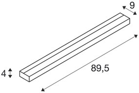 SLV 151791 Sedo, bílé nástěnné svítidlo, LED 30W 3000K, délka 89,5cm