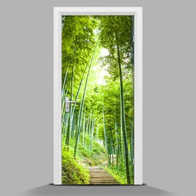 Wallmuralia Samolepící nálepka na dveře Bambusový les 75x205