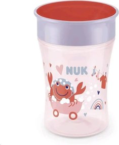 Dětský hrníček Magic NUK 360° s víčkem red