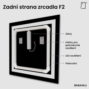 Zrcadlo do koupelny s LED osvětlením F2
