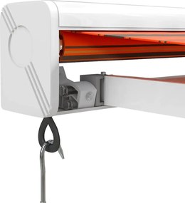 Zatahovací markýza oranžová a hnědá 3,5 x 2,5 m textil a hliník 3154542