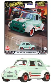 Hot wheels boulevard '60s fiat 500 d modificado, mattel hrt65