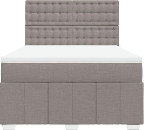 Box spring postel s matrací taupe 160x200 cm textil 3291737