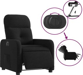 Elektrické polohovací křeslo černé textil 3206779