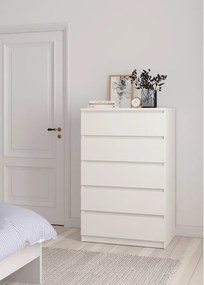 Bílá komoda 77x121x50 cm Naia – Tvilum