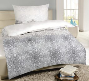 Povlečení Mandala, šedo-bílé