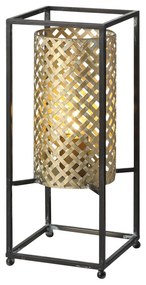 Stolní lampa Petrolio, černá / zlatá, výška 37 cm