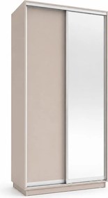 Skříň s posuvnými dveřmi 1200x2200x600 1LTD 1 Zrcadlo Kašmír, profil stříbrný