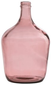 OnaDnes -20% Růžová skleněná váza J-Line Sadona 30 cm