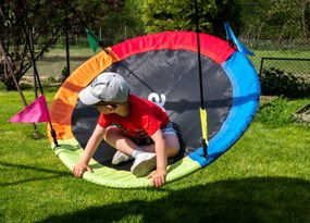 Aga Závěsný houpací kruh 120 cm Barevný s vlajkami