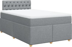 Box spring postel s matrací světle šedá 120 x 200 cm textil 3288954