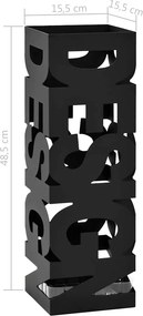 Stojan na deštníky Design ocelový černý 246793