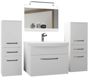 Koupelnový nábytek Belini Premium Full Version bílý mat + umyvadlo + zrcadlo + LED osvětlení Glamour 58